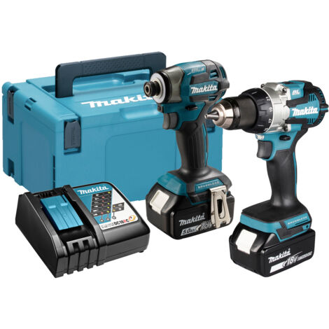 Makita Kombo-Kit LXT DTD173 • DDF489 • Ladegerät • 2 x 5,0 Ah Akku • Koffer