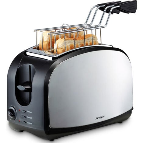 TRISA Toaster 2Scheiben 600W Zangen 8St. schwarz-silber 7361 4212