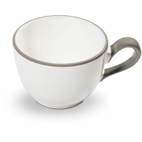 Gmundner Keramik Grauer Rand, Kaffeetasse Cup 0,19 Liter