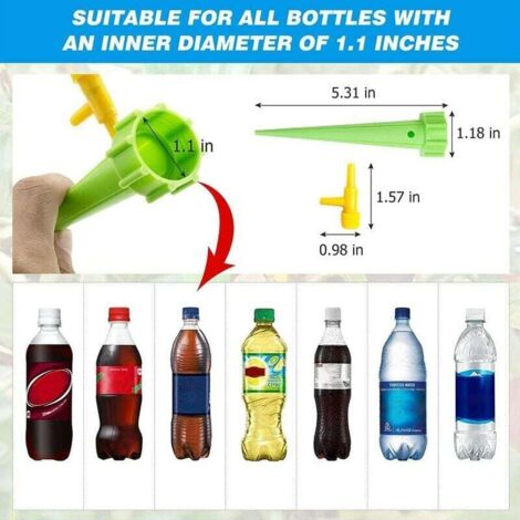 40 botellas de riego por goteo, aspersor automático para plantas con ...