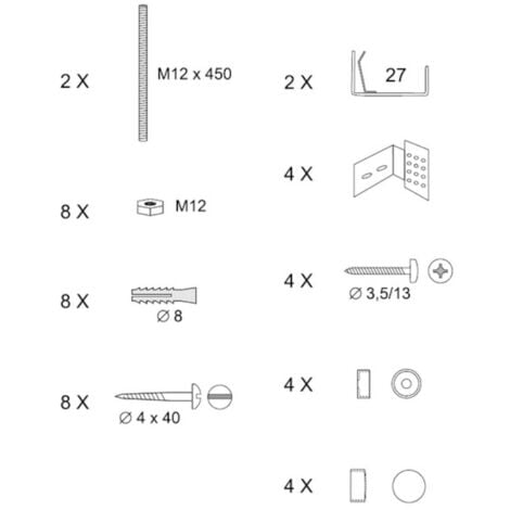 Ravak Kit di fissaggio del bagno Avocado (B28000000N)