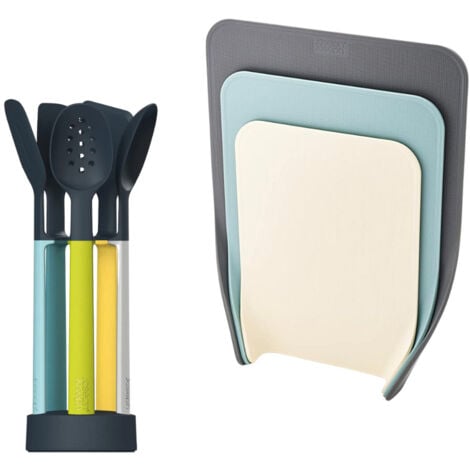 Joseph Joseph Set di 3 taglieri + 5 utensili