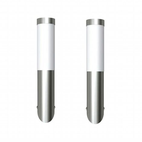 Lampade da parete per esterno 2 pezzi in acciaio inox