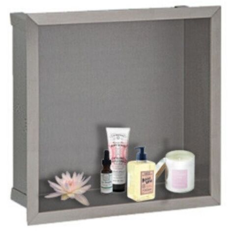 Nicho empotrado en pared de acero inoxidable - 90 x 30 x 10 cm