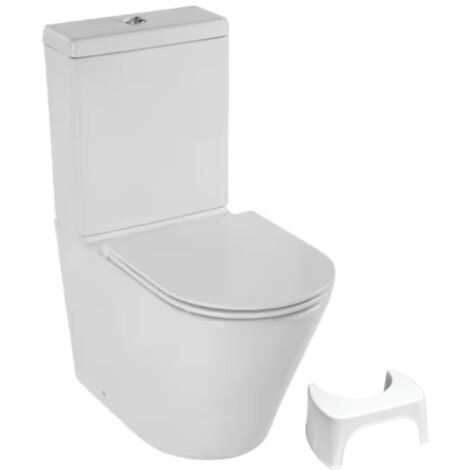 JACOB DELAFON Inodoro de pie Rodin + desagüe vario + taburete ...