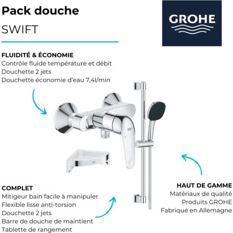 Pack de ducha mecánica Swift 2023 con conjunto de ducha Vitalio Comfort ...