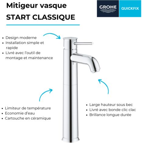 GROHE Start Classic mezclador de lavabo tamaño XL cromo