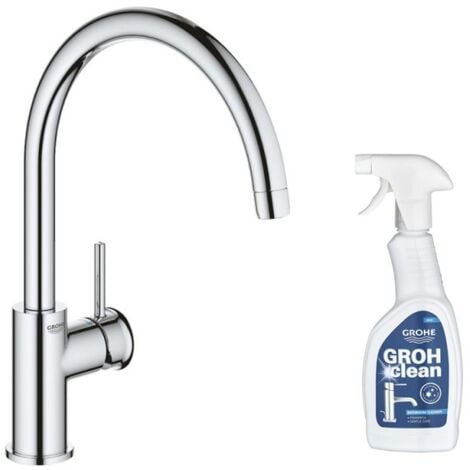Grifo de cocina GROHE Start Classic Quickfix cromado + limpiador GrohClean
