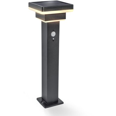 esotec Solar Standleuchte Lucca 46 cm mit Sensor schwarz wetterfest ...