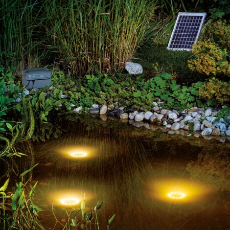esotec LED Solar Multispot 12-3000 pro 3er Set Solarstrahler mit Akku ...