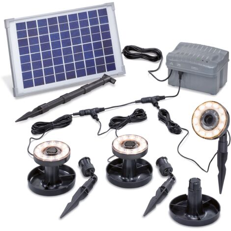 esotec LED Solar Multispot 12-3000 pro 3er Set Solarstrahler mit Akku ...