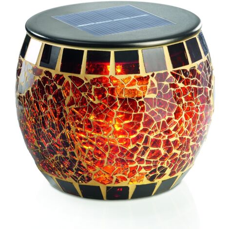 Esotec Solarleuchte Brillant, Mosaik LED-Tischleuchte