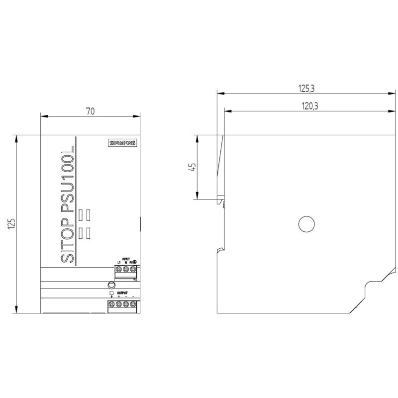 Alimentatore Siemens switching SITOP PSU100L 1F/24DC 10A 6EP13341LB00