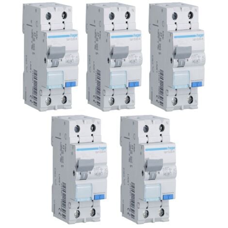 Kit Interruttori differenziali magnetotermici Hager 1P+N 30MA 10A ADC810H