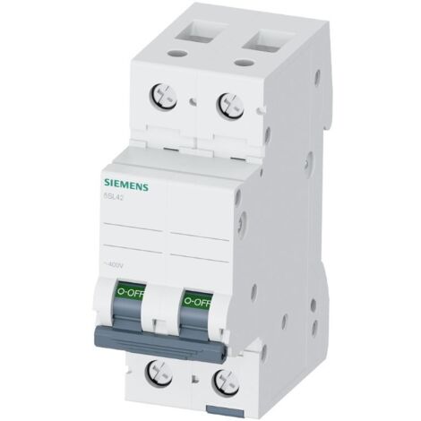 Interruttore magnetotermico Siemens 2P 25A 10kA tipo C 2 moduli 5SL42257
