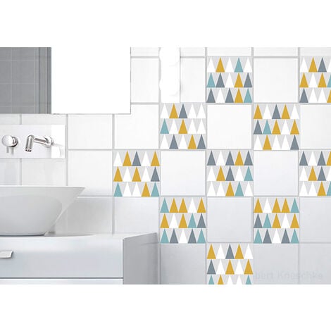 Sticker carrelage adhésif décoratif scandinave, 9 carreaux 10x10cm ...