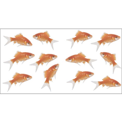 Sticker mural poissons rouges, 10,5 cm X 17 cm, décoration intérieure ...