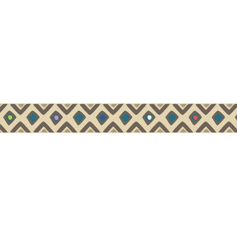 Frise adhésive multicolore 10x300cm - Motif géométrique tribal ...
