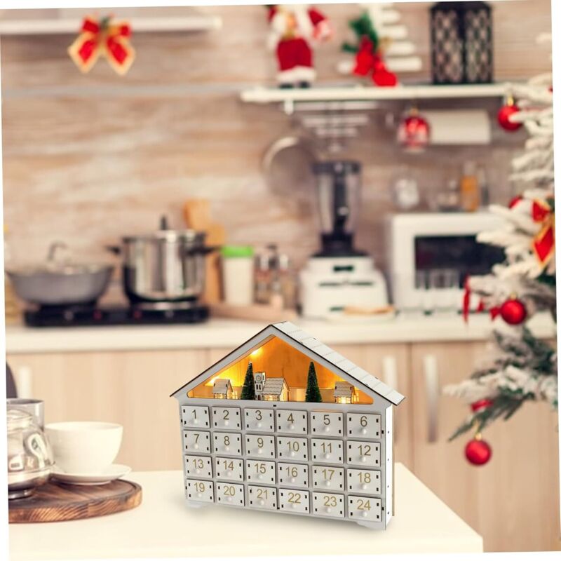 Calendrier Avent Bonhomme De Neige Bois Calendrier De L'Avent De Noël ...