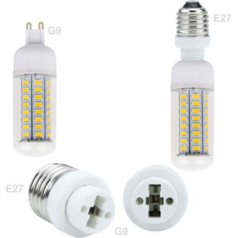 4x Douille de Lamp Adaptateur E27 à G9 en BLANC - Jeu de 4 reformatage ...