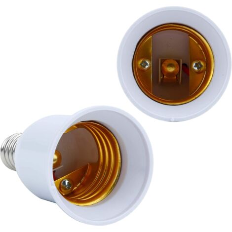 4x Douille de Lamp Adaptateur E14 à E27 en BLANC - Jeu de 4 reformatage ...