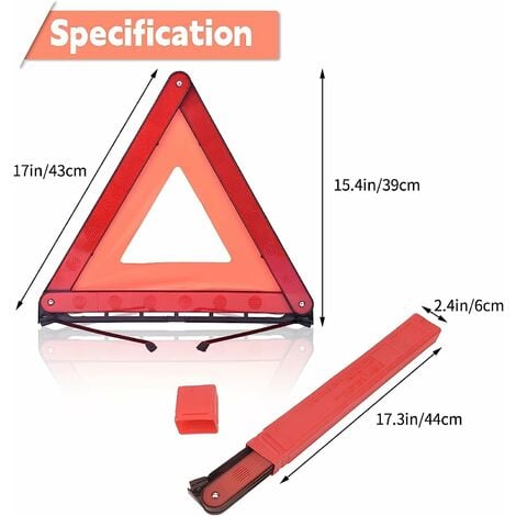Kits d'urgence Triangles de Signalisation Panneau d'Avertissement pour ...
