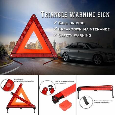 Kits d'urgence Triangles de Signalisation Panneau d'Avertissement pour ...