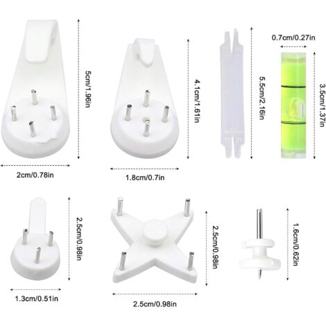 39PCS Non-Trace Crochets de Support Murals, Crochet Mural Tableau ...