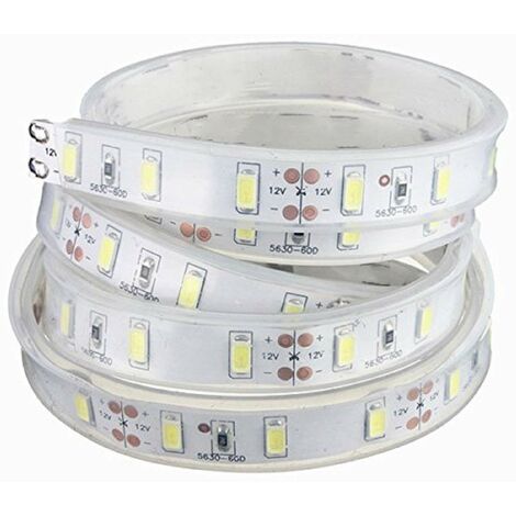 5M 5630 SMD LED Silicone Strip Light Cool Blanc Étanche 12V