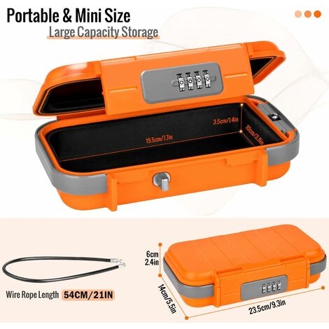 Coffre-fort Portable, Coffre Fort Sécurisé Mini Coffre Fort de Voyage ...