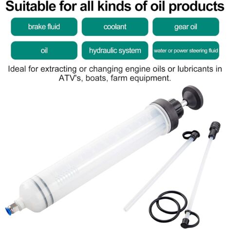 Seringue a Huile 500ML Huile Aspiration Seringue-Pompe de Transfert ...