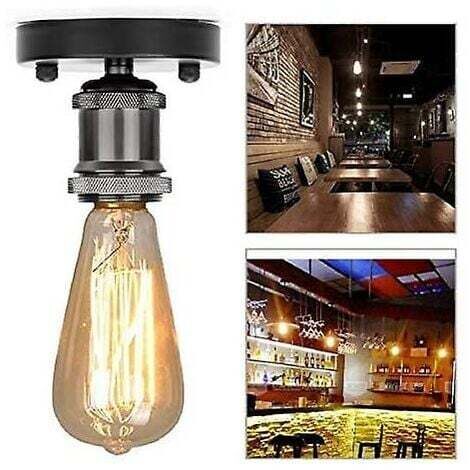 Edison Douille De Lampe E27 Vintage Adaptateur Lumière Socket Rétro Lustre Sans Fil En Céramique ...