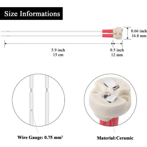 Base de Bi-Pin, G4, GU5.3, G6.35, GY6.35, GX5.3 MR16, GZ4 MR11, support ...