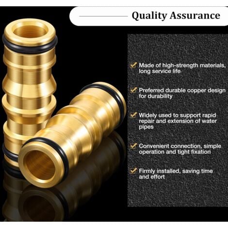 Connecteurs de Tuyau d'Arrosage de Jardin Connecteurs de Tuyau Mâle Double Raccords de Tuyau en ...