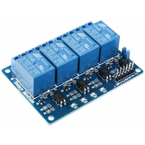 Module Relais 5V DC 4 Canaux avec Optocoupleur 4-Channel Relay Module ...