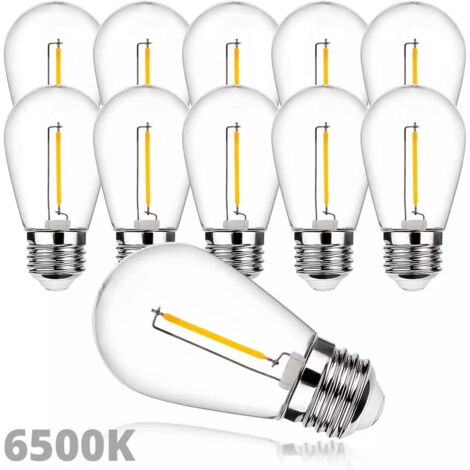 MAKA Lampadine LED E27 Filamento Vintage, SET DA 10Luce Calda 3000K ...