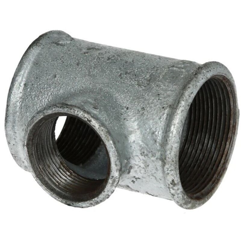 Raccord en fonte malléable té réduit 2’’ x 1 1/4’’ x 2’’ FF/FF/FF