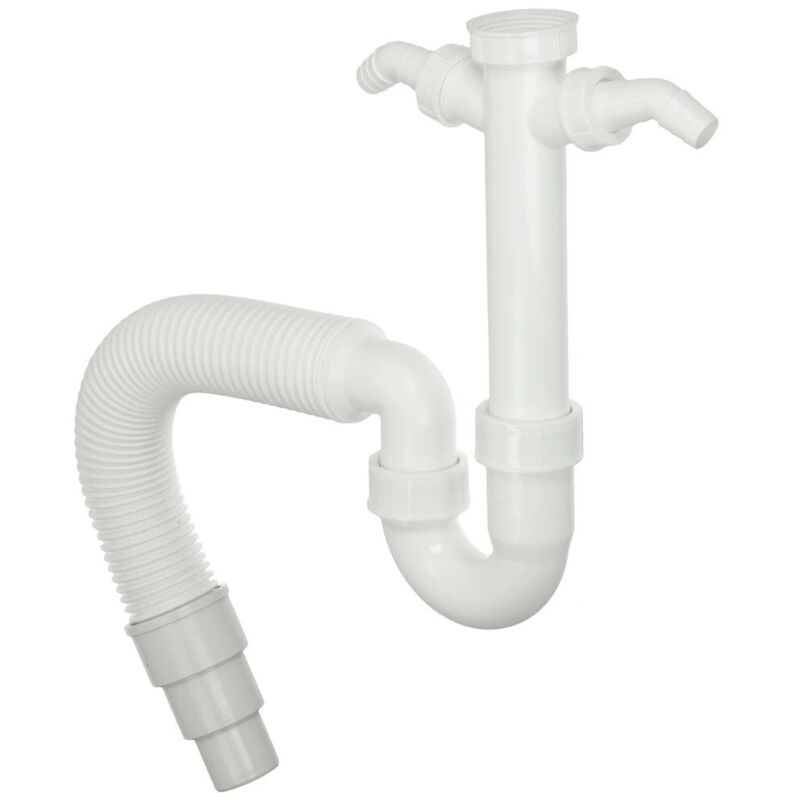 Siphon universel DN40/50 avec 2 branchements d'appareil