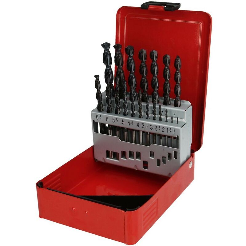 Foret helicoid HSS-G titan 19 pc 1-10 mm con corte cruciform