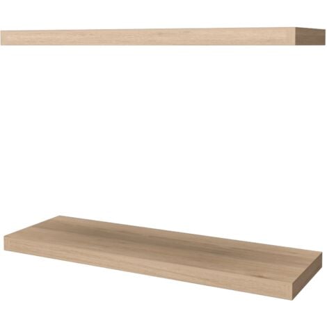 Etagère flottante rovere en mélamine avec 2 tablettes , 3.8 cm X 80 cm ...