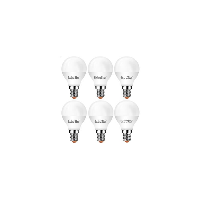 5W LED G45 Golf Ball Bulb E14, 6500K Daylight (Pack of 6)