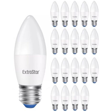 E27 5W Candle LED Bulb C37 Daylight 6500K (Pack of 20)