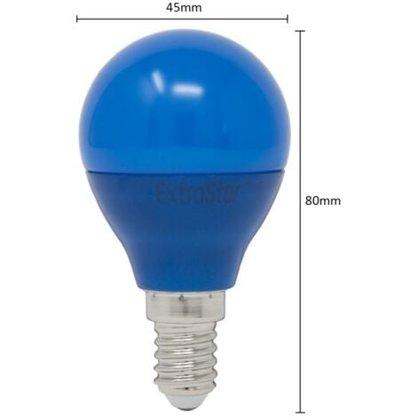 4W Blue LED Golf Ball Modern Coloured Light Bulb E14