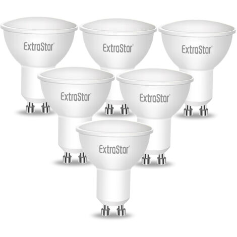 ExtraStar GU10 6W LED Light bulb Warm White, 3000K (Pack of 6)