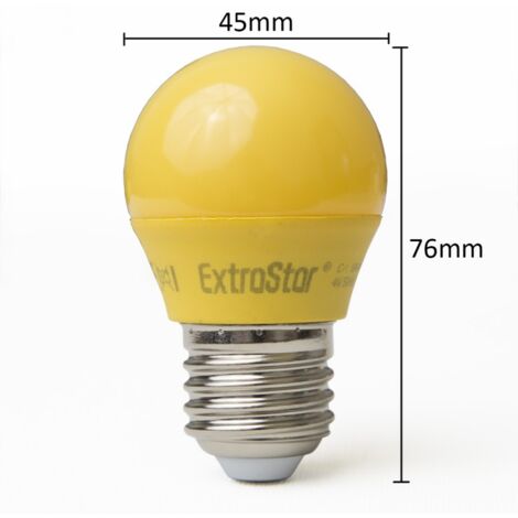4W Yellow LED Golf Ball Modern Coloured Light Bulb E27
