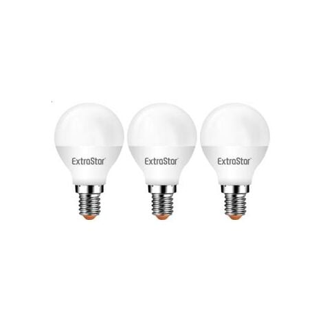 4W LED G45 Golf Ball Bulb E14, 6500K Daylight (Pack of 3)