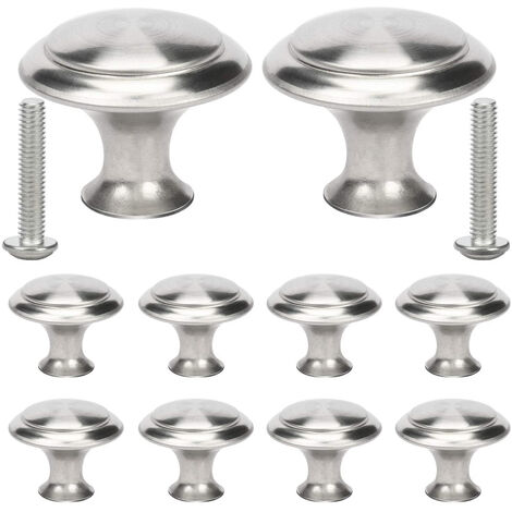 10 Pcs Pomelli Mobili in Acciaio Inox 30mm Manopola Rotonda per ...