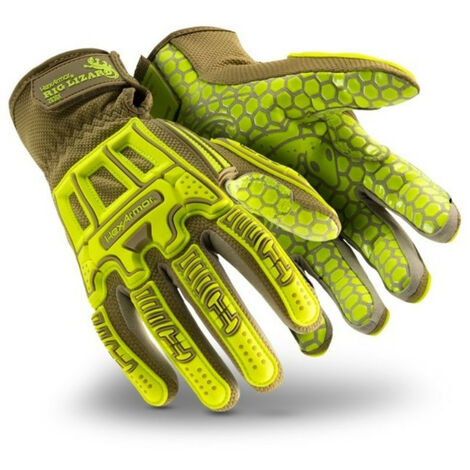 Gants anti-impacts Rig Lizard 2030X HEXARMOR 60671 - Jaune - 10 (XL)