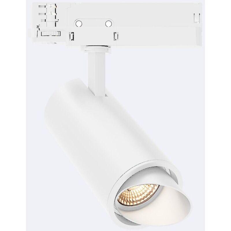 Spot LED Fasano Cylindre Biseau 20W pour Rail Triphasé Dimmable Blanc ...