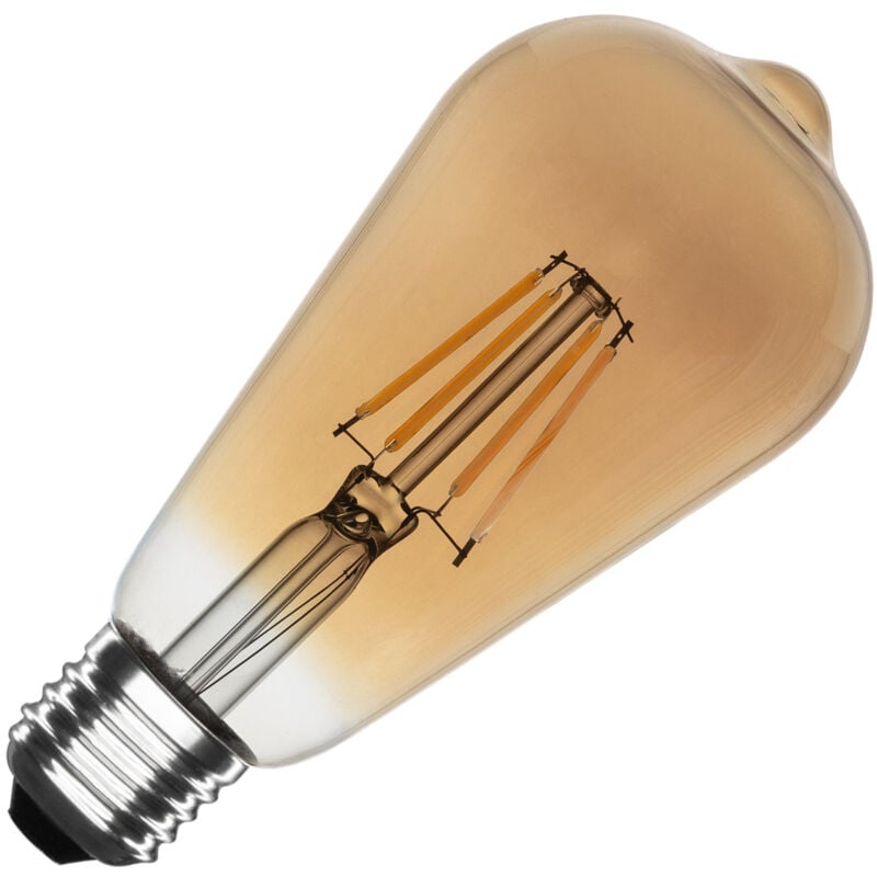 Ampoule LED Filament E27 6W 600 lm ST64 Gold No Flicker 2200K Super chaud